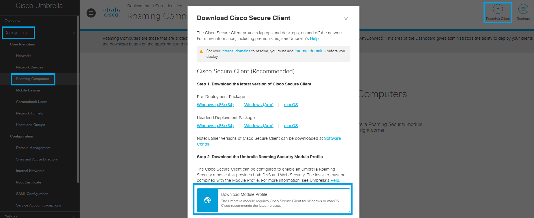Secure Client Umbrella Installation Via Script Using Windows Shared Folder Cisco Umbrella
